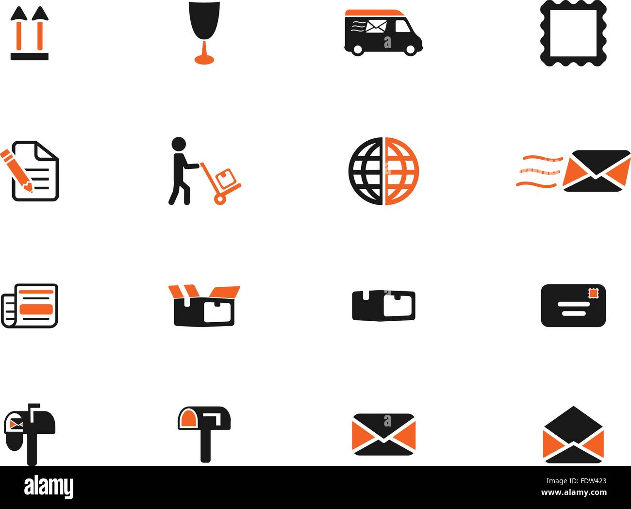 Post service simply icons Stock Vector Image & Art - Alamy