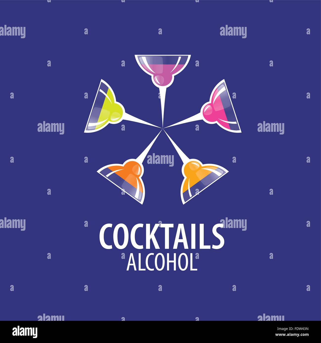 alcoholic cocktails logo Stock Vector Image & Art - Alamy