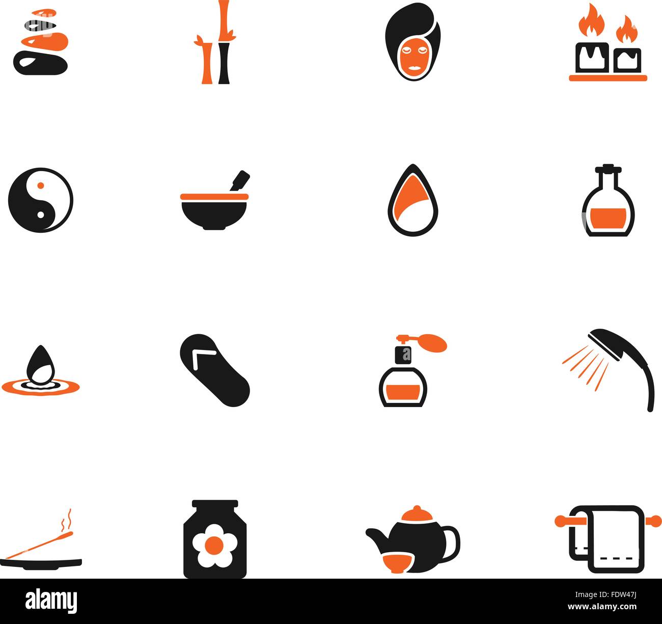Spa simply icons Stock Vector Image & Art - Alamy