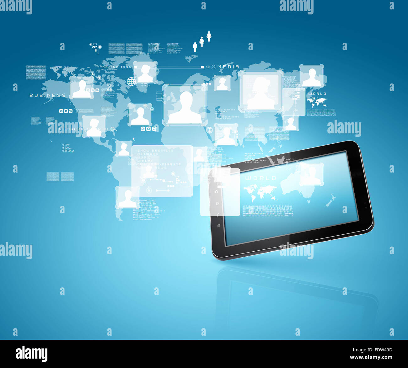 social network, communication in the global computer networks Stock ...