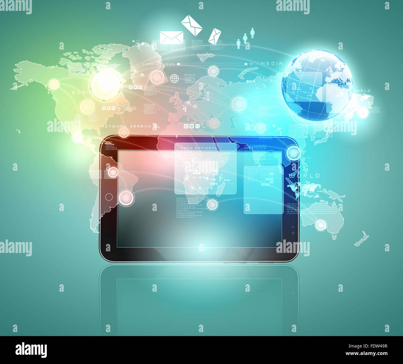 social network, communication in the global computer networks Stock ...