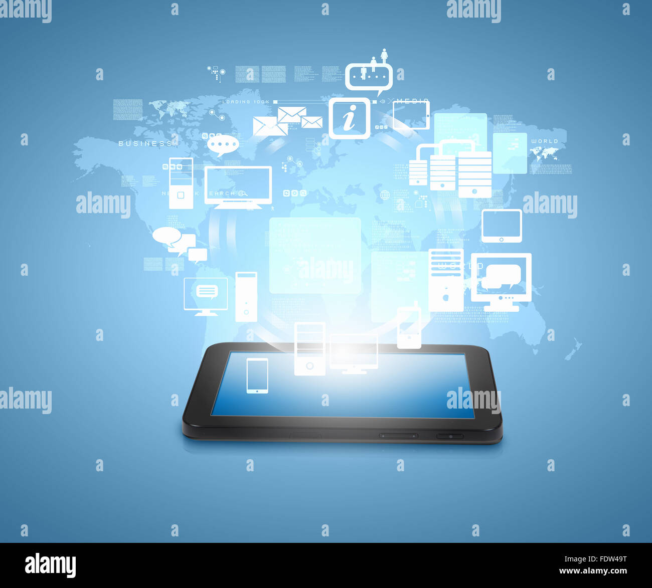 social network, communication in the global computer networks Stock ...