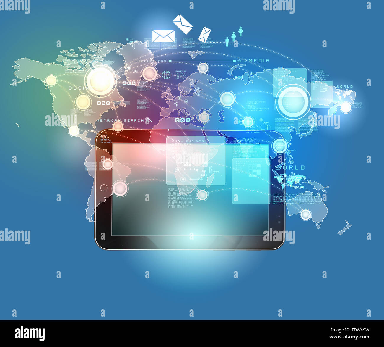 social network, communication in the global computer networks Stock ...
