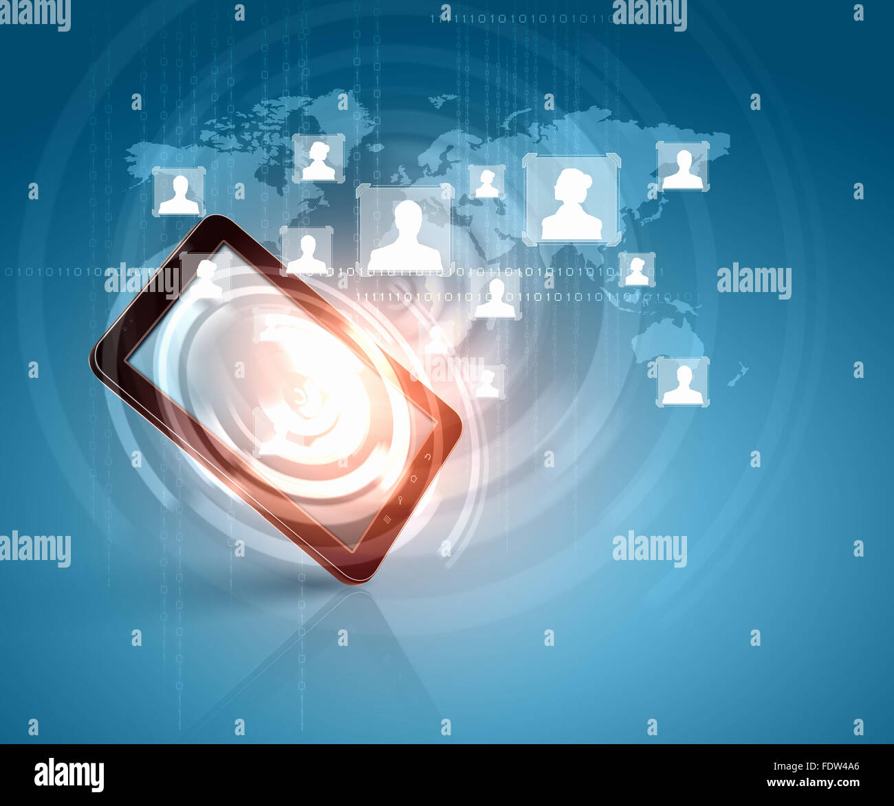 social network, communication in the global computer networks Stock ...