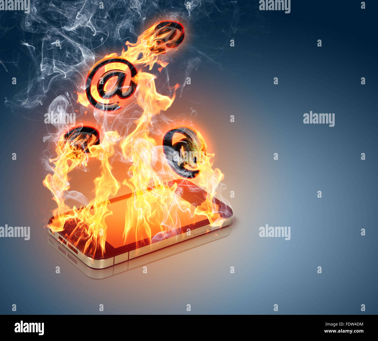 Modern communication technology illustration with messages and devices ...