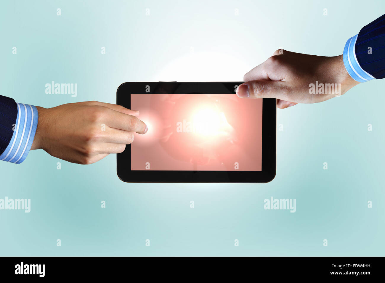 Image of businesswoman pulling graph of diagram Stock Photo - Alamy