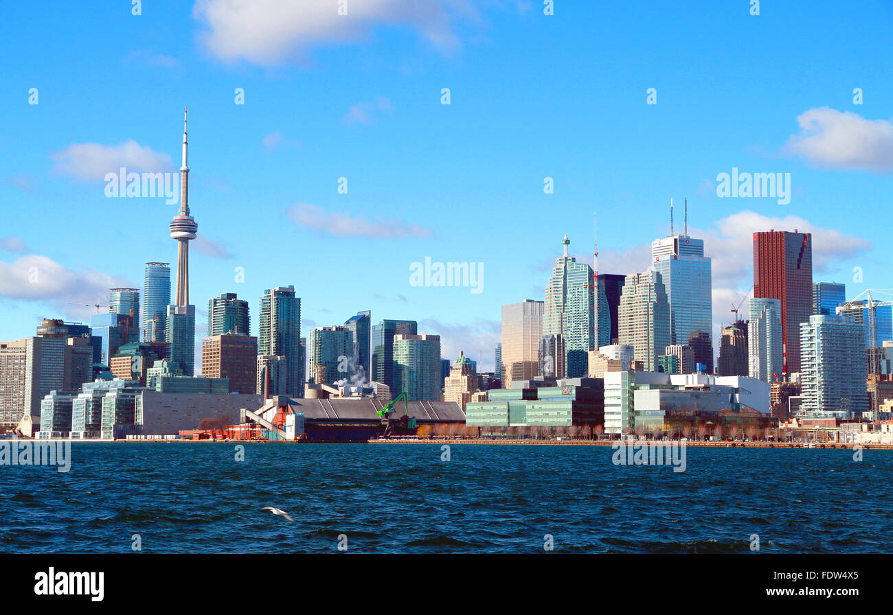 Toronto skyline from cherry street hi-res stock photography and images ...