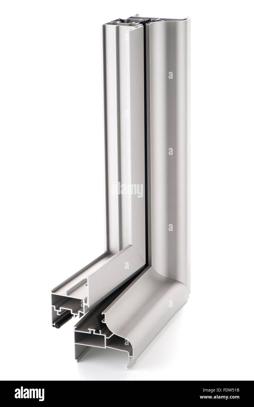 Aluminium window sample isolated on white background Stock Photo - Alamy