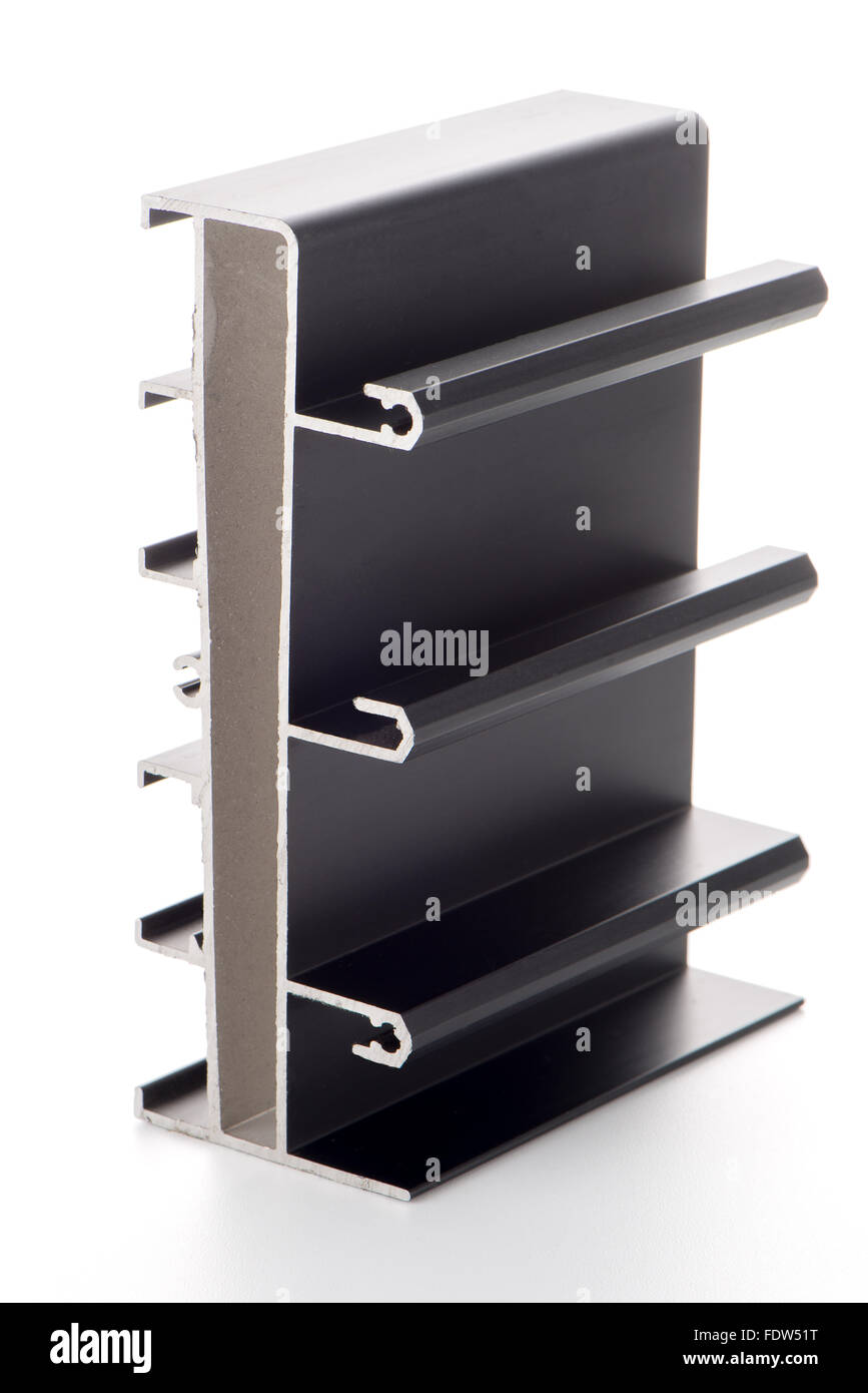 Aluminum profile accessory isolated on white background Stock Photo - Alamy