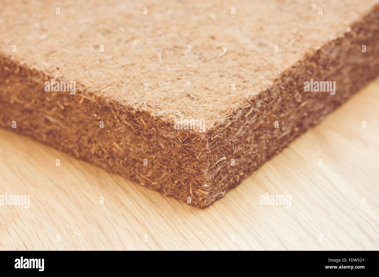 compressed thermal insulating wood fiber panels close up view - raw ...