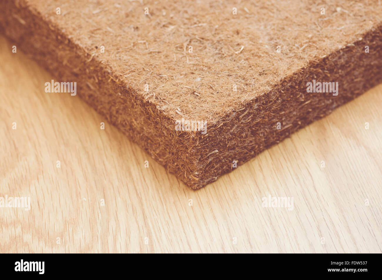 compressed thermal insulating wood fiber panels close up view - raw ...