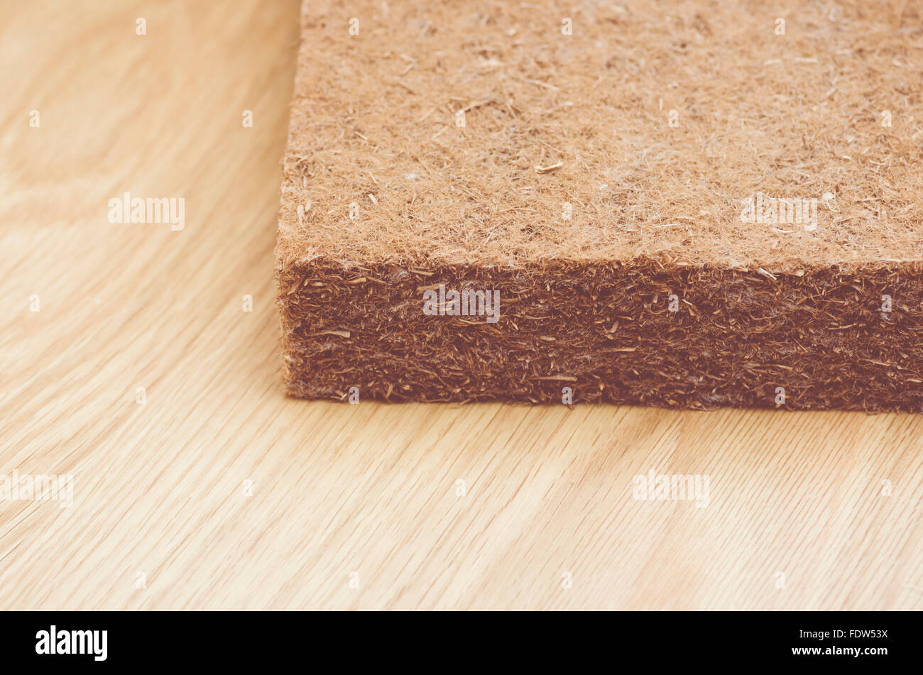 compressed thermal insulating wood fiber panels close up view - raw ...