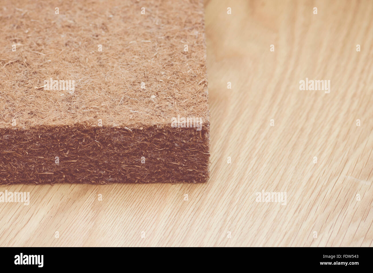 compressed thermal insulating wood fiber panels close up view - raw ...