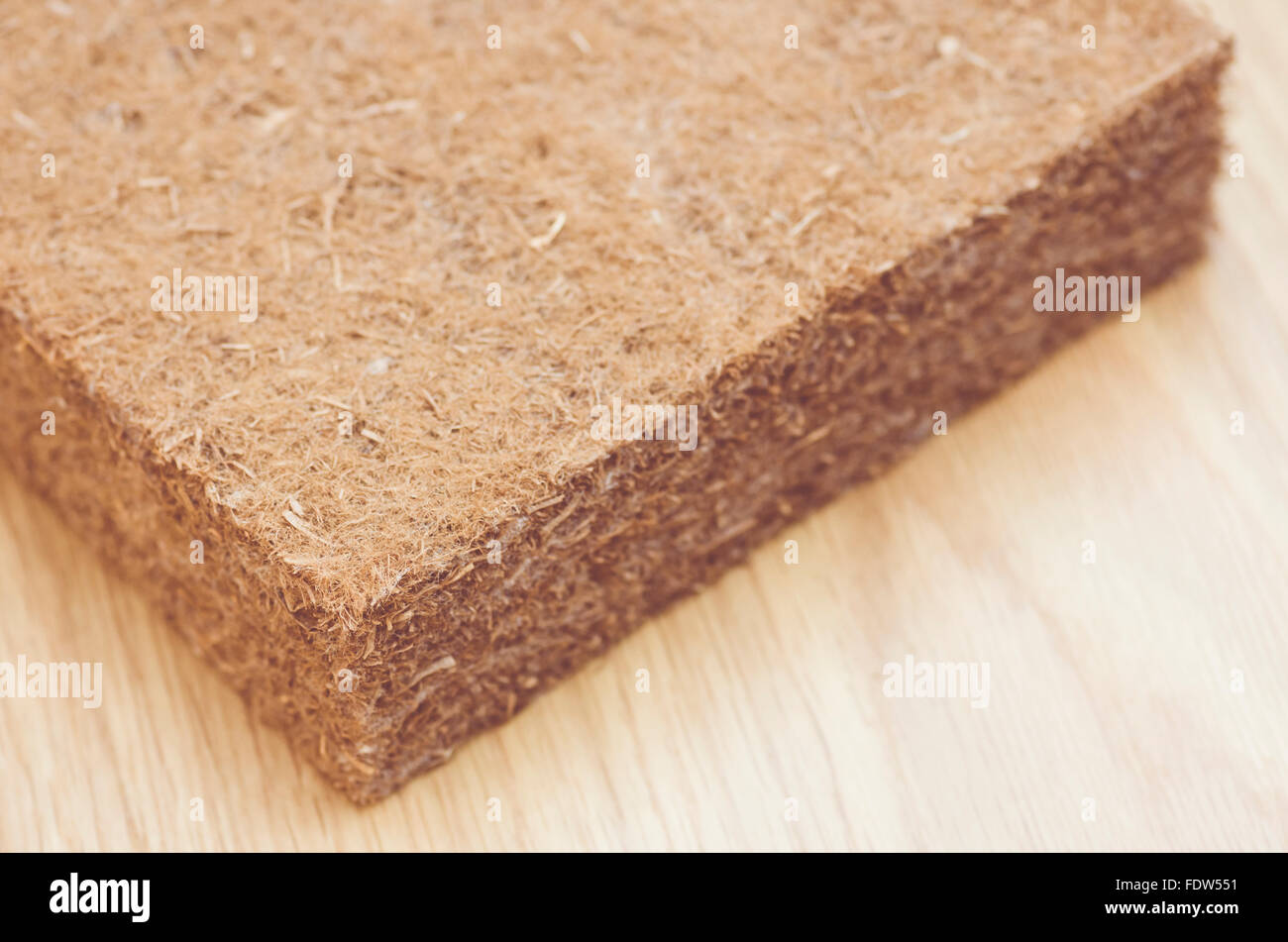 compressed thermal insulating wood fiber panels close up view - raw ...