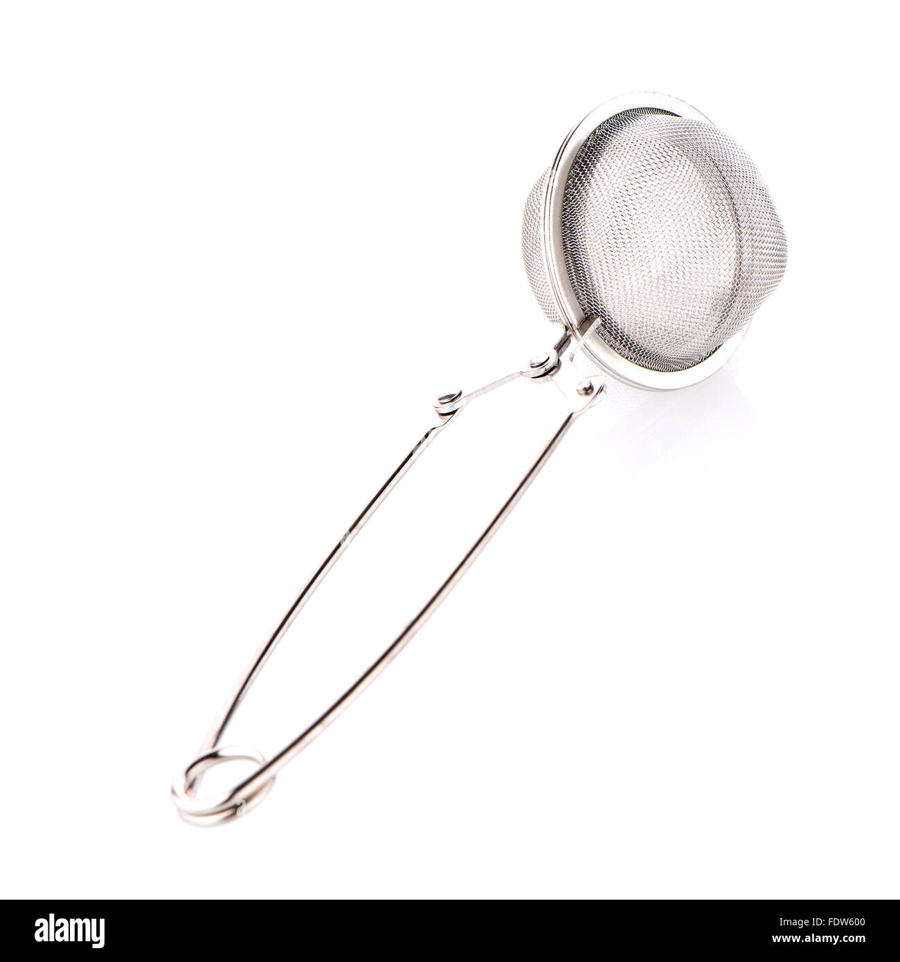 Tea strainer isolated on a white background Stock Photo - Alamy