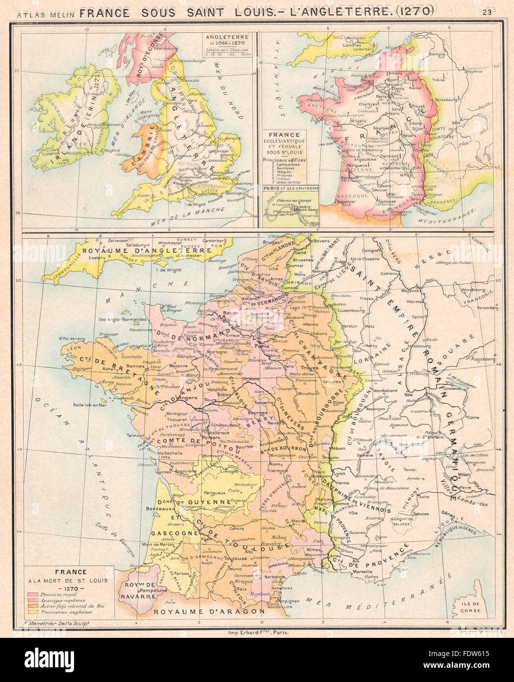 FRANCE: St Louis (1270) ; Angleterre; Ecclésiastique Féodale, 1900 ...
