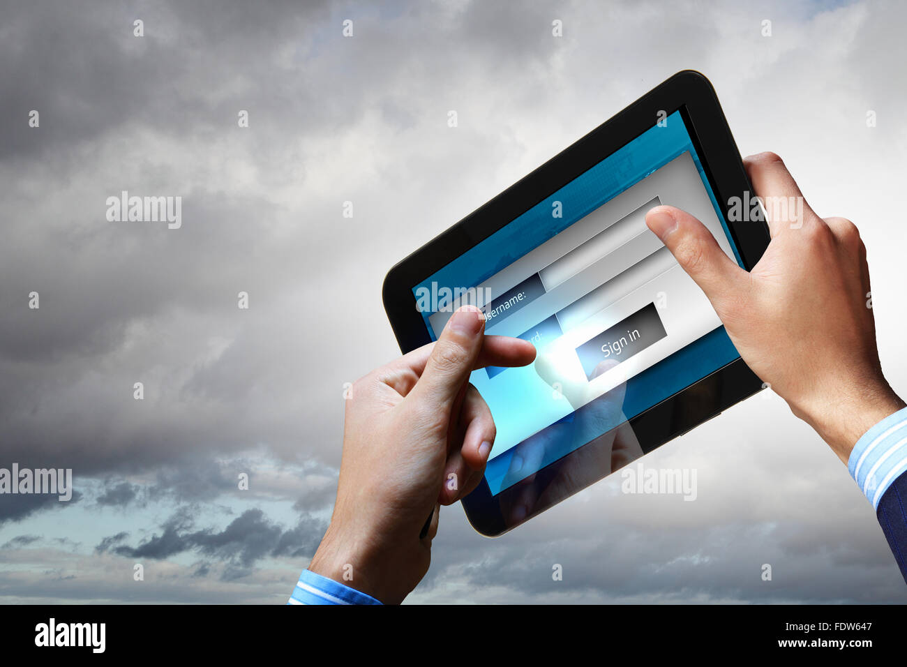 Login with email and password on computer screen Stock Photo - Alamy
