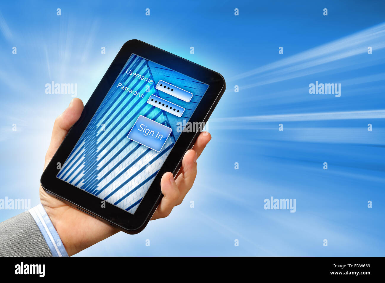 Login with email and password on computer screen Stock Photo - Alamy