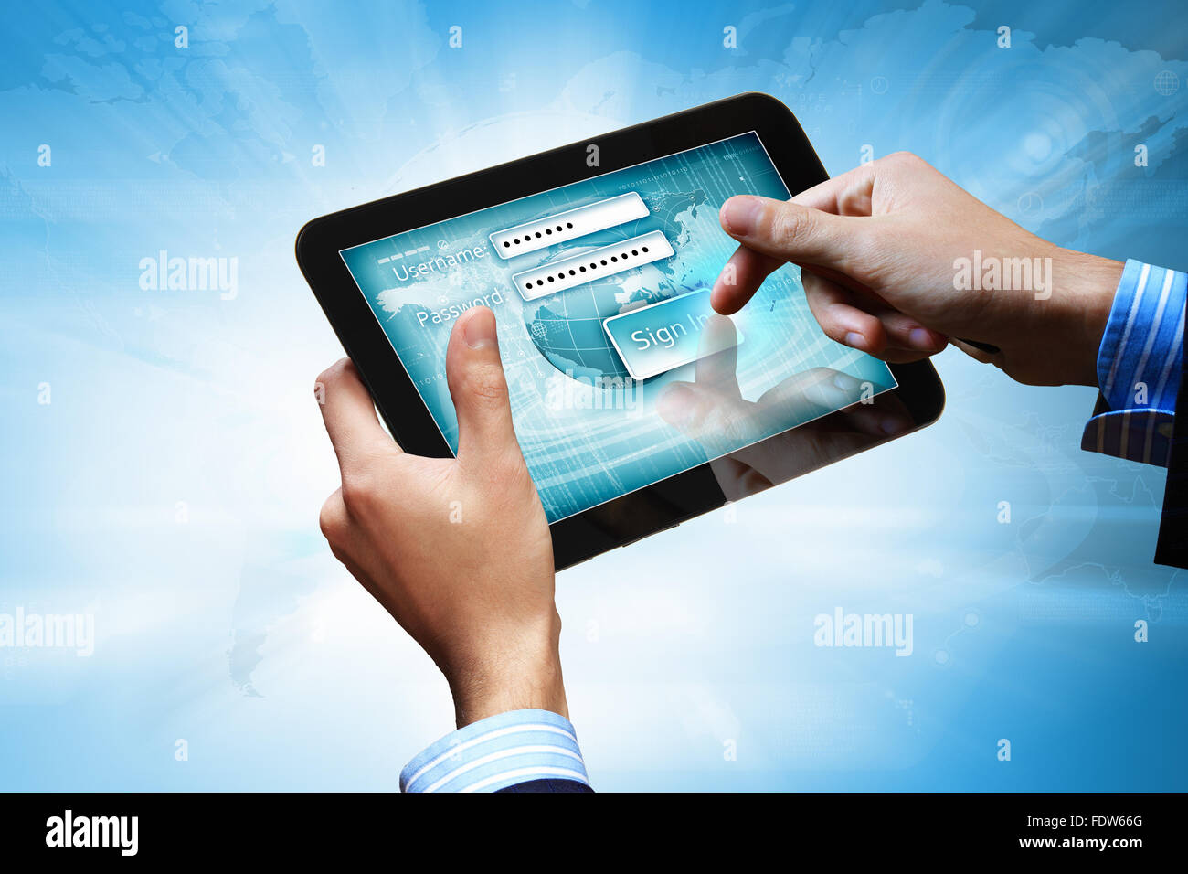 Login with email and password on computer screen Stock Photo - Alamy