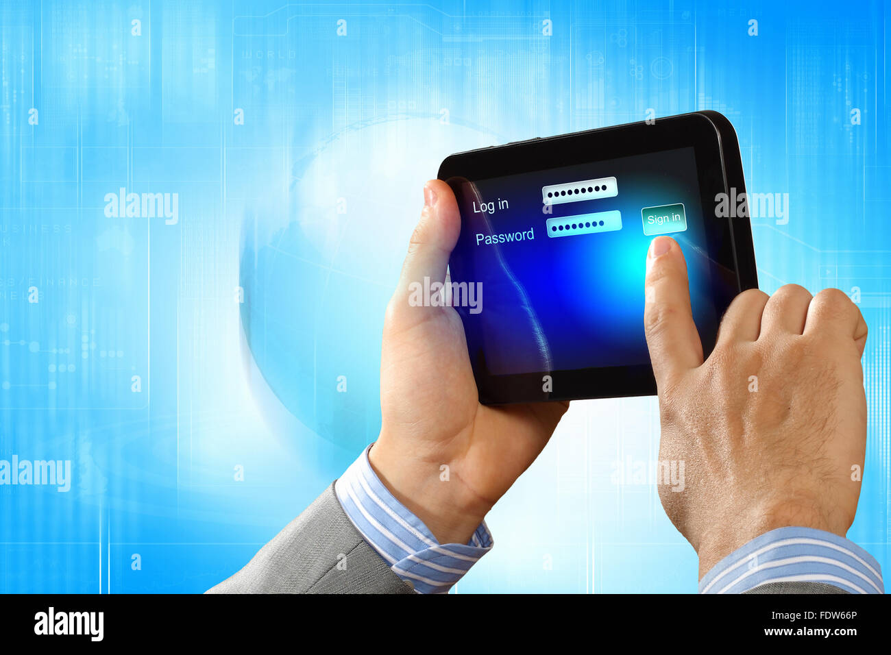 Login with email and password on computer screen Stock Photo - Alamy