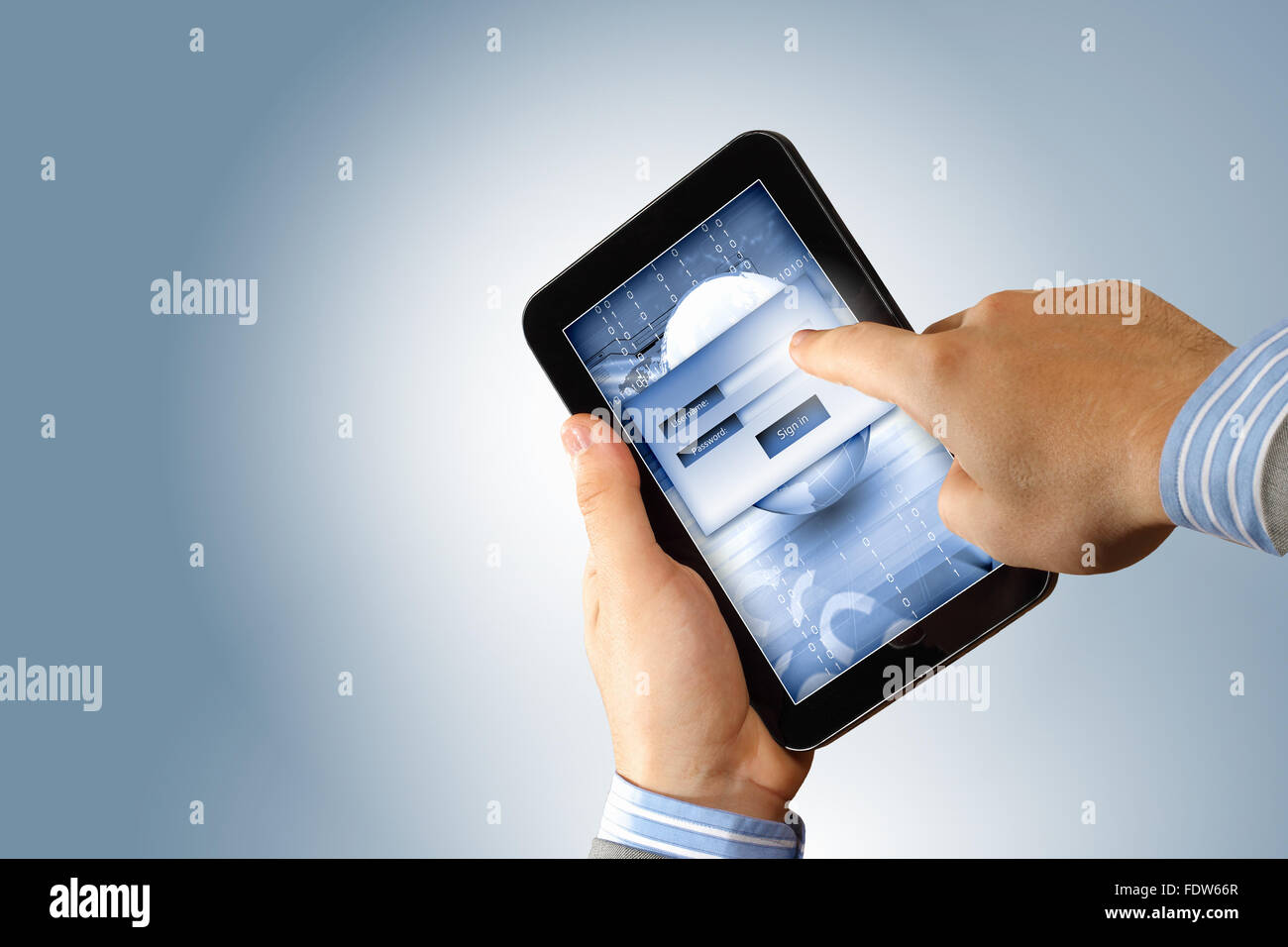 Login with email and password on computer screen Stock Photo - Alamy