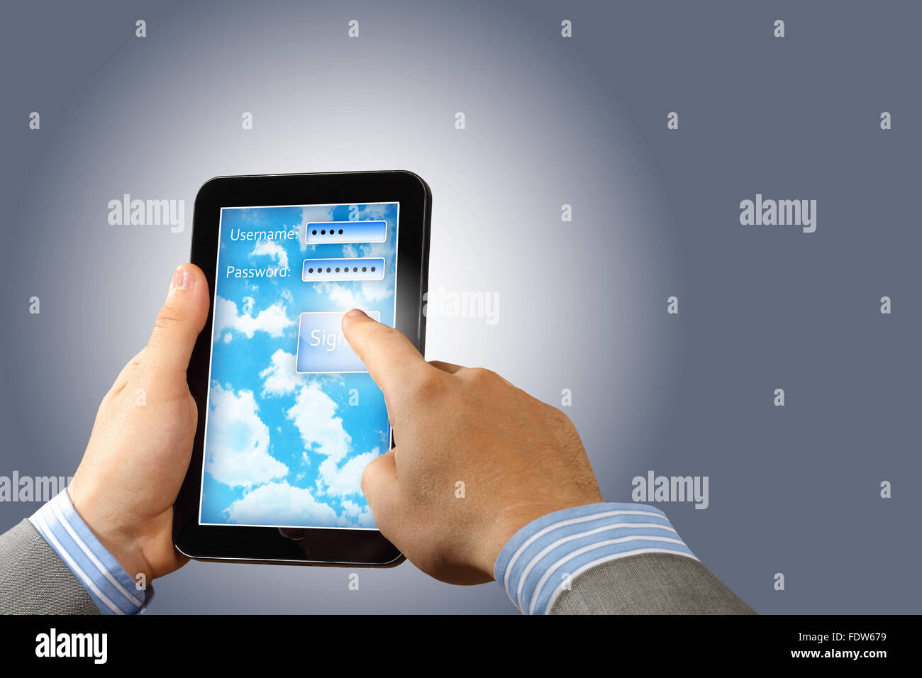 Login with email and password on computer screen Stock Photo - Alamy