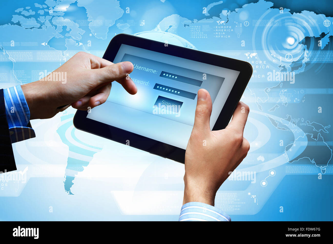 Login with email and password on computer screen Stock Photo - Alamy