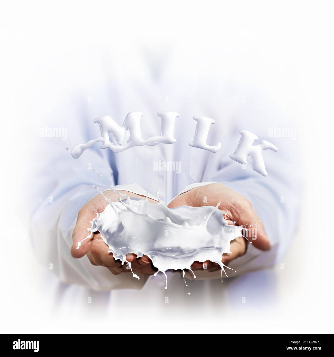White milk jet stream Cut Out Stock Images & Pictures - Alamy