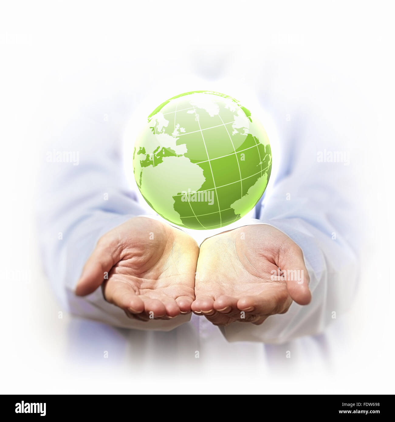 Planet System in Your Hand. Conceptual Image Stock Photo - Alamy