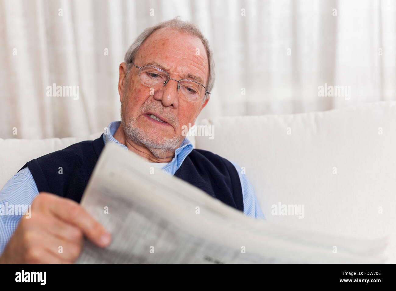 senior old man different situations at home Stock Photo - Alamy