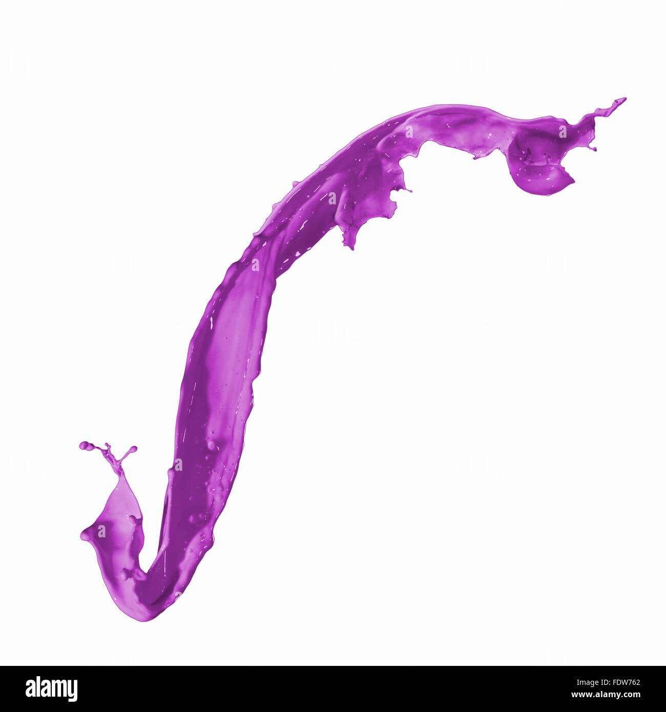Bright purple colour paint splash on white background Stock Photo - Alamy