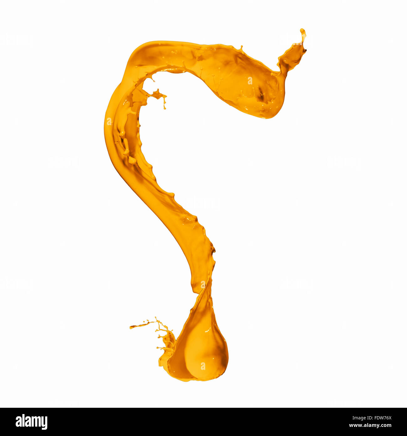 Bright colour paint splash on white background Stock Photo - Alamy