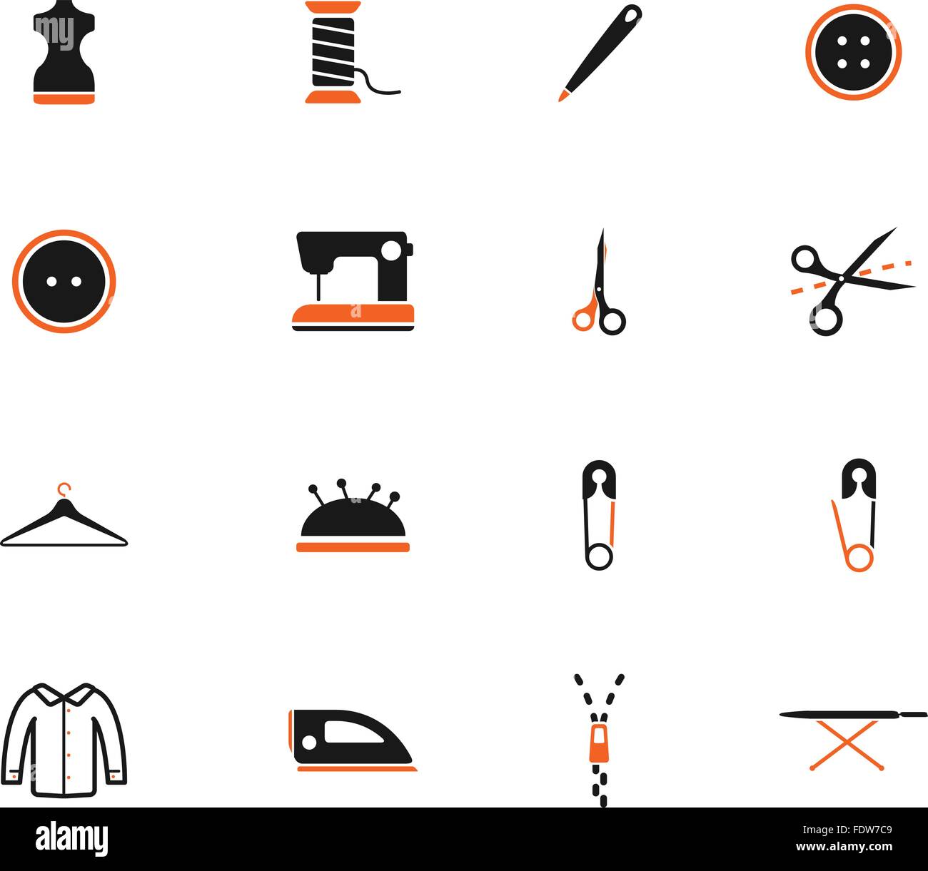 Tailoring simply icons Stock Vector Image & Art - Alamy
