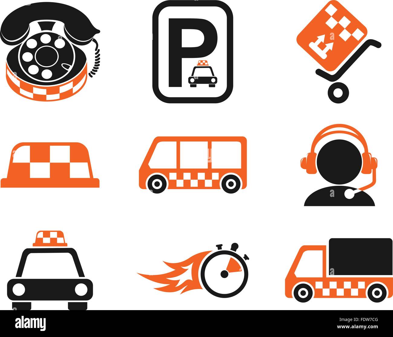 taxi services icon set Stock Vector Image & Art - Alamy