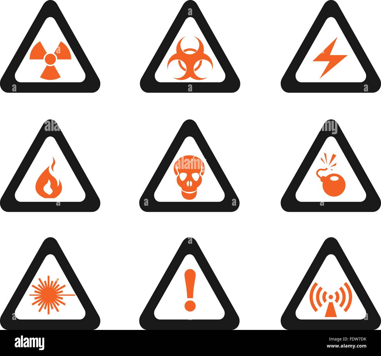 Hazard Sign Icons Stock Vector Image & Art - Alamy