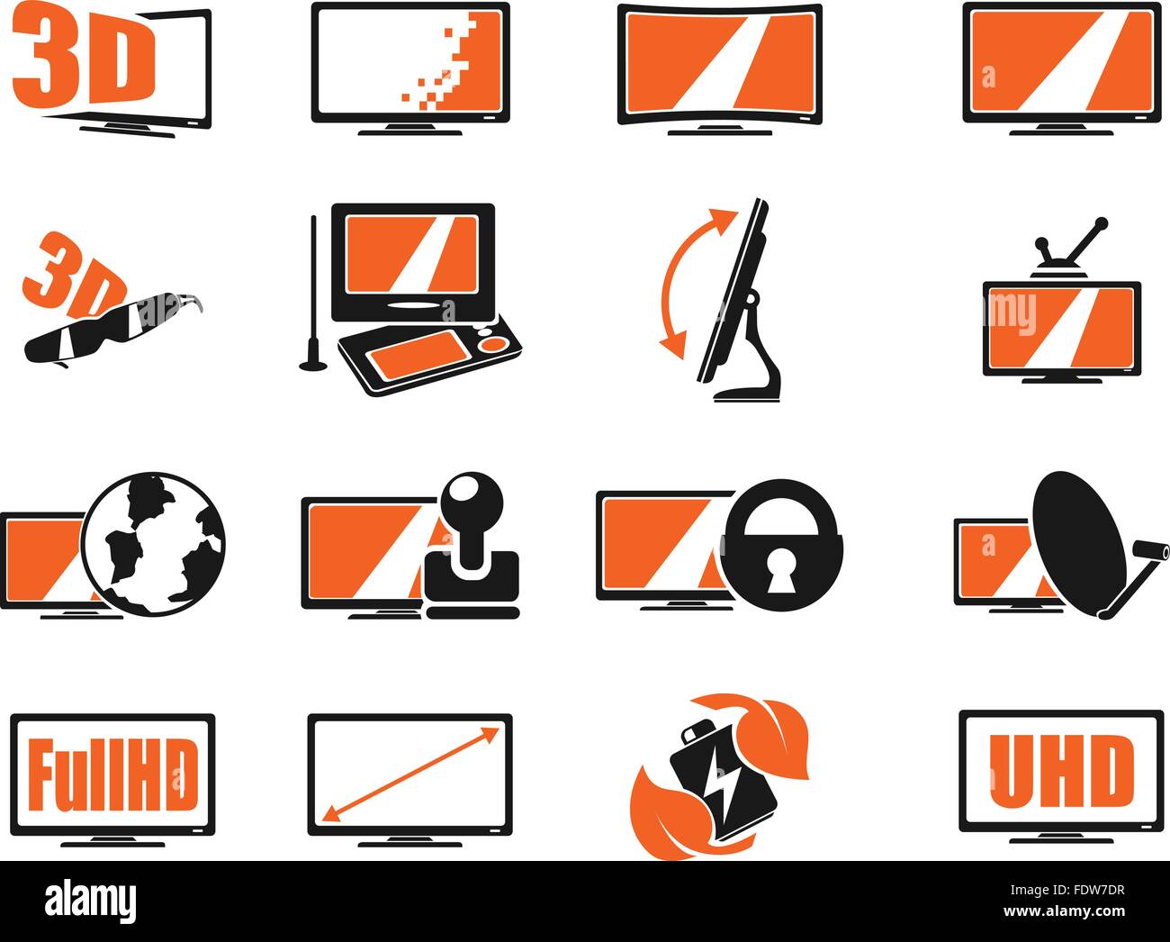 TV features and specifications Stock Vector Image & Art - Alamy