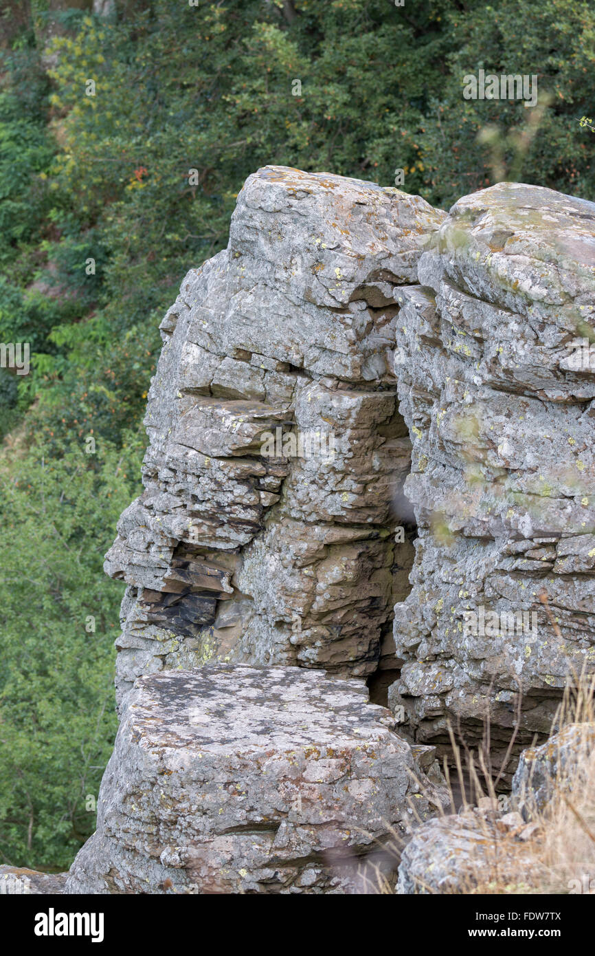 Columnar basalt at Hungary,Badacsony Stock Photo - Alamy