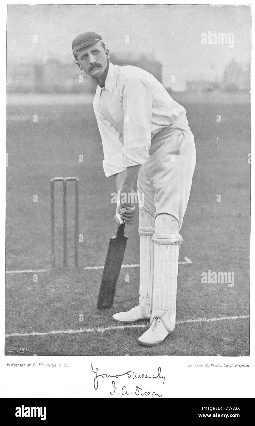 NOTTS CRICKET: JA DIXON- All- rounder; Capt; Football striker, old ...