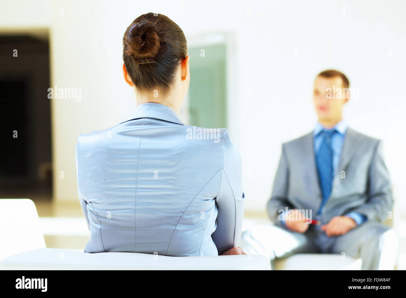 Job applicant having an interview in the office Stock Photo - Alamy
