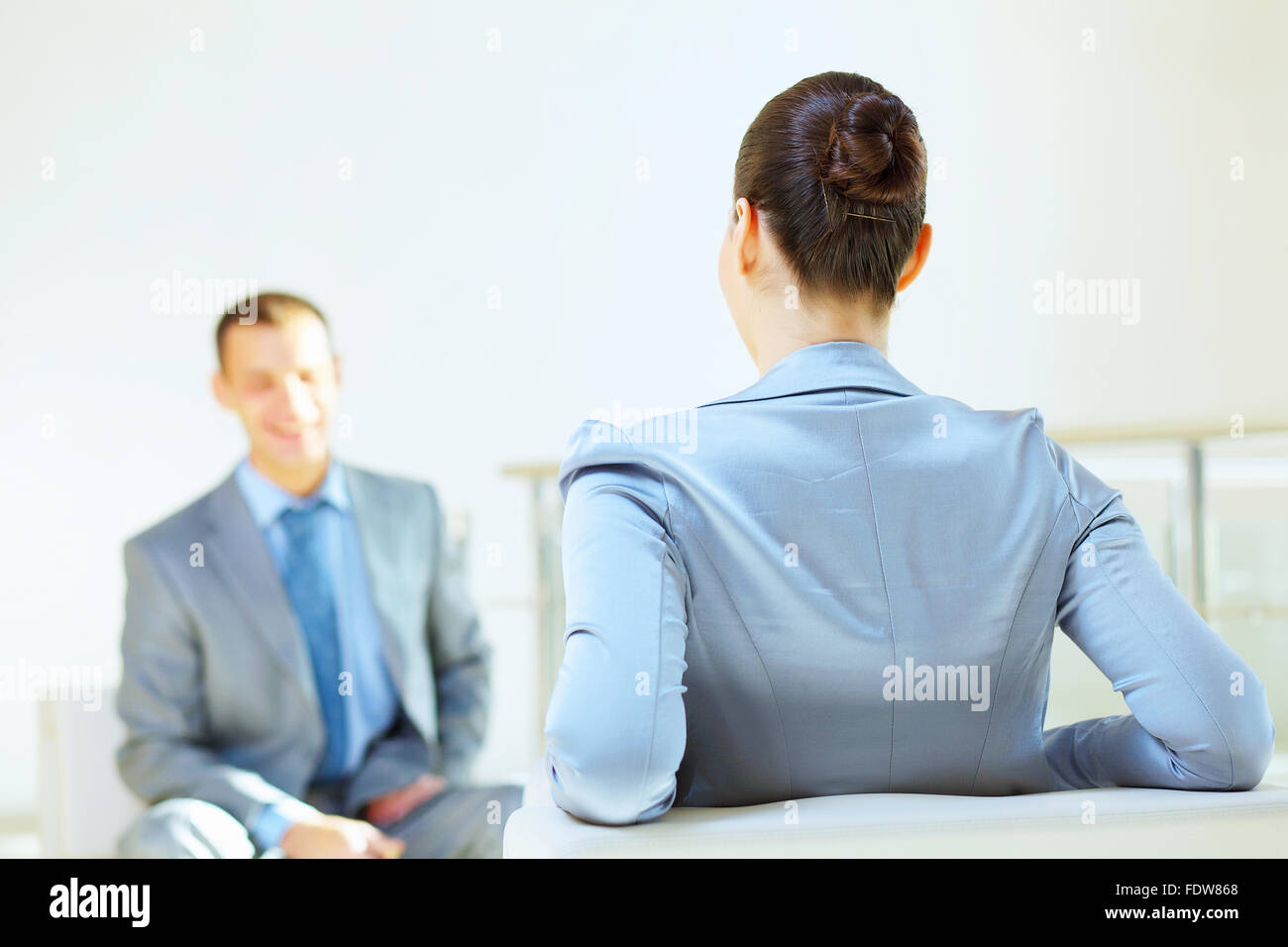 Job applicant having an interview in the office Stock Photo - Alamy