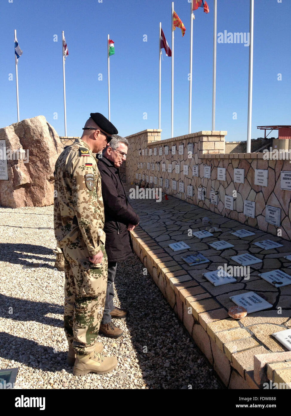 Camp Marmal, Afghanistan. 2nd Feb, 2016. German Interior Minister ...