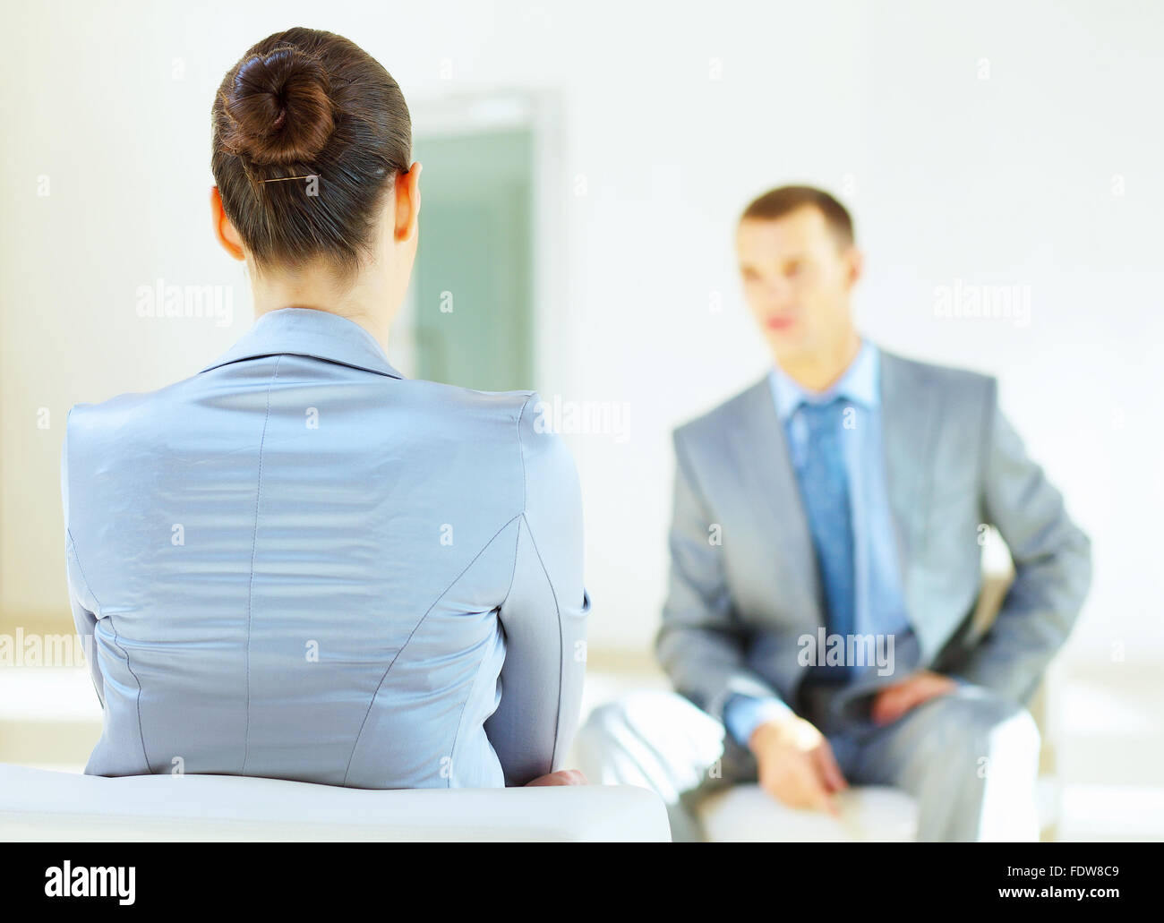 Job applicant having an interview in the office Stock Photo - Alamy