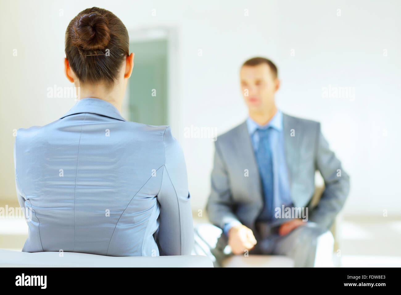 Job applicant having an interview in the office Stock Photo - Alamy