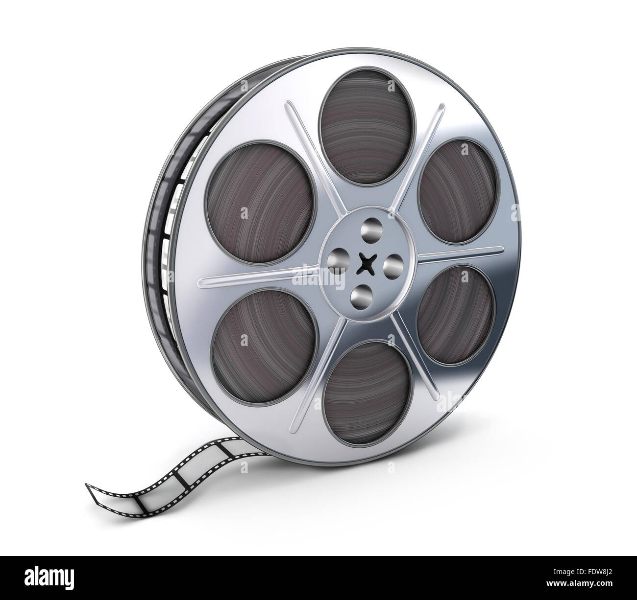 Spool and film on white background (done in 3d Stock Photo - Alamy