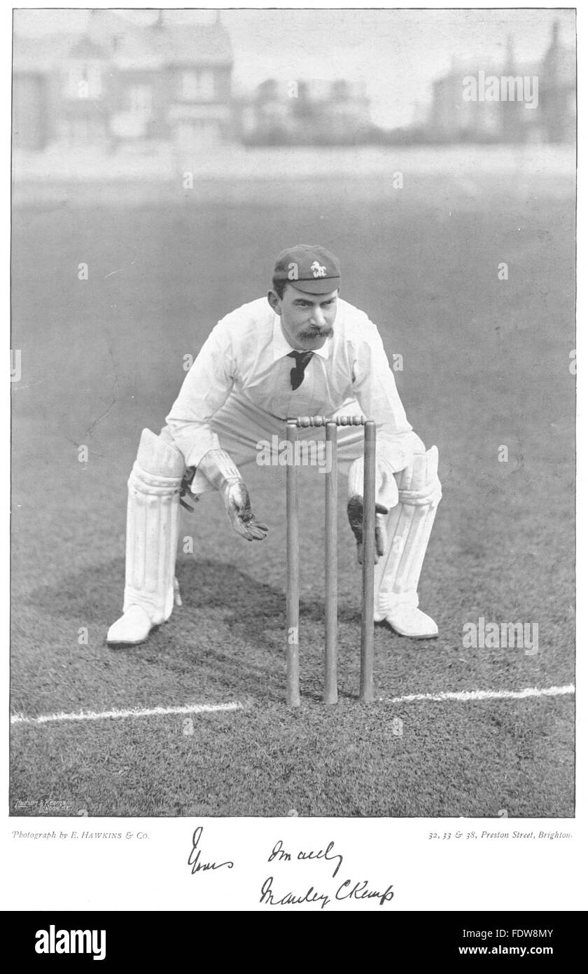 KENT CRICKET:MANLEY KEMP-Capt Harrow Oxford;Bishop;batsman wicket ...