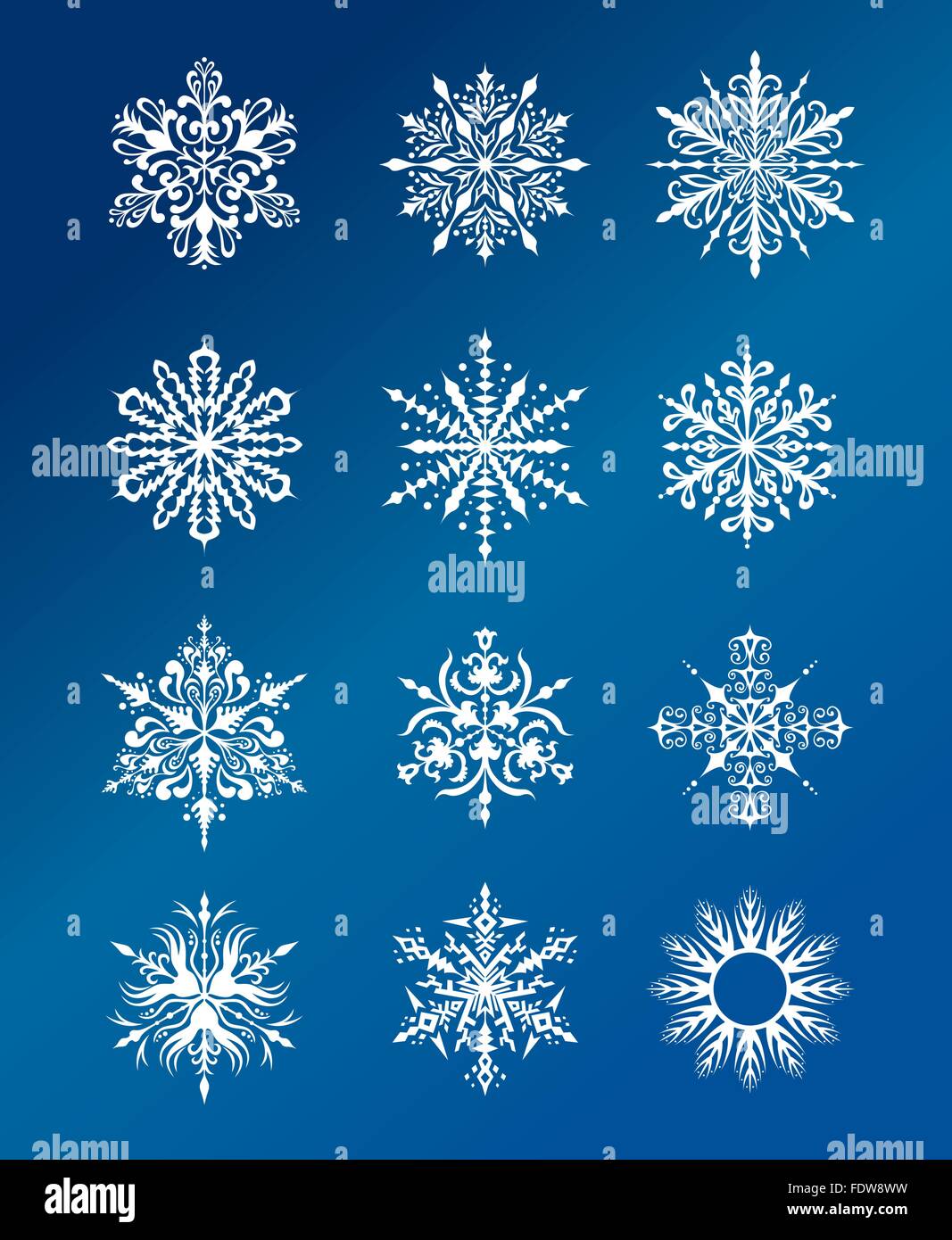 Winter illustration with beautiful falling snow for christmas and new ...