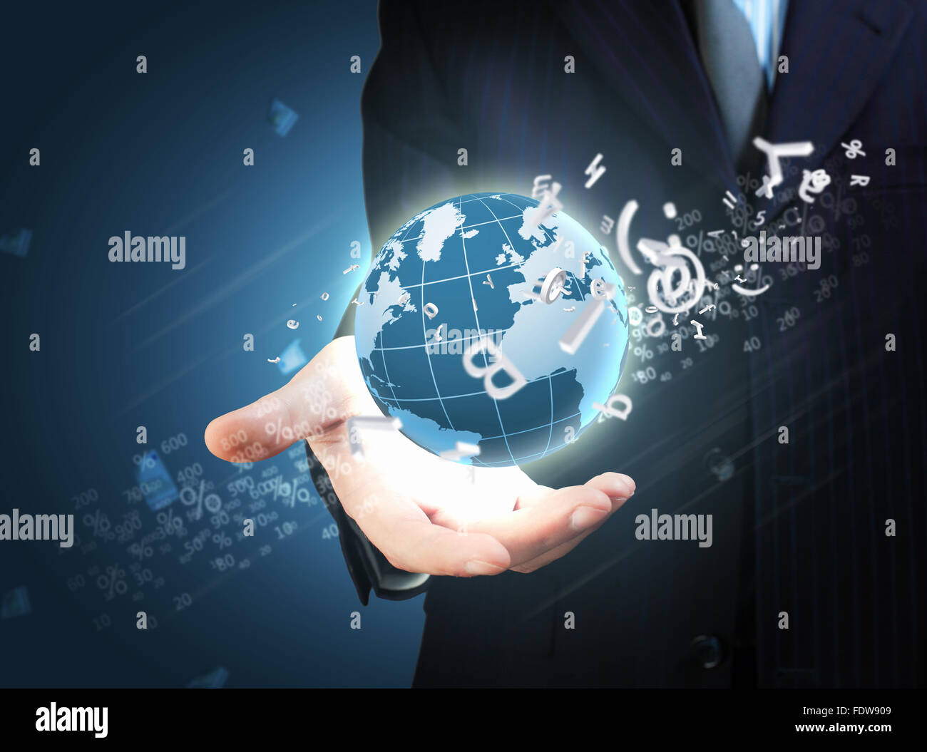Planet system in hand hi-res stock photography and images - Alamy
