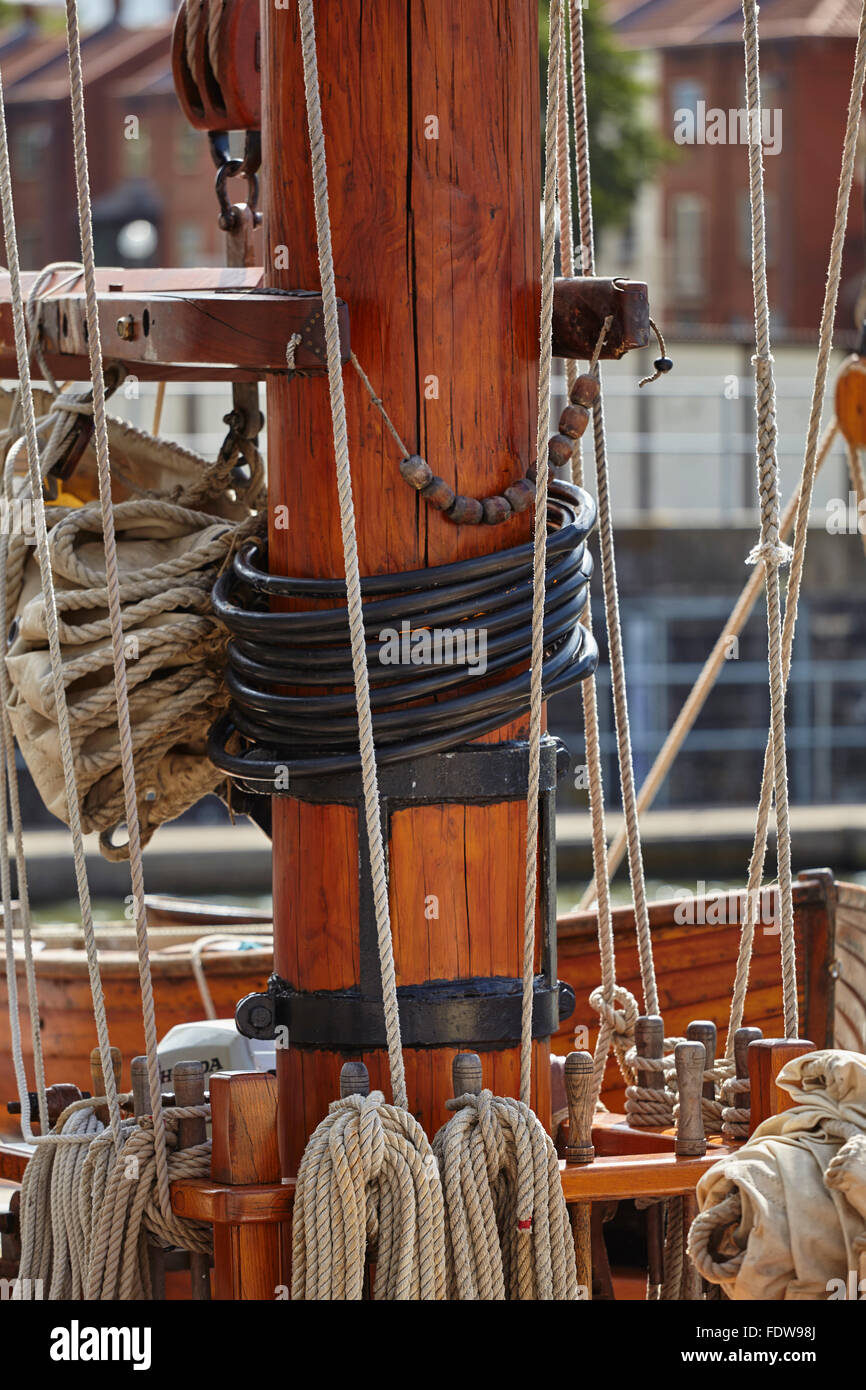 Sailing ketch boat boating gaffer hi-res stock photography and images ...