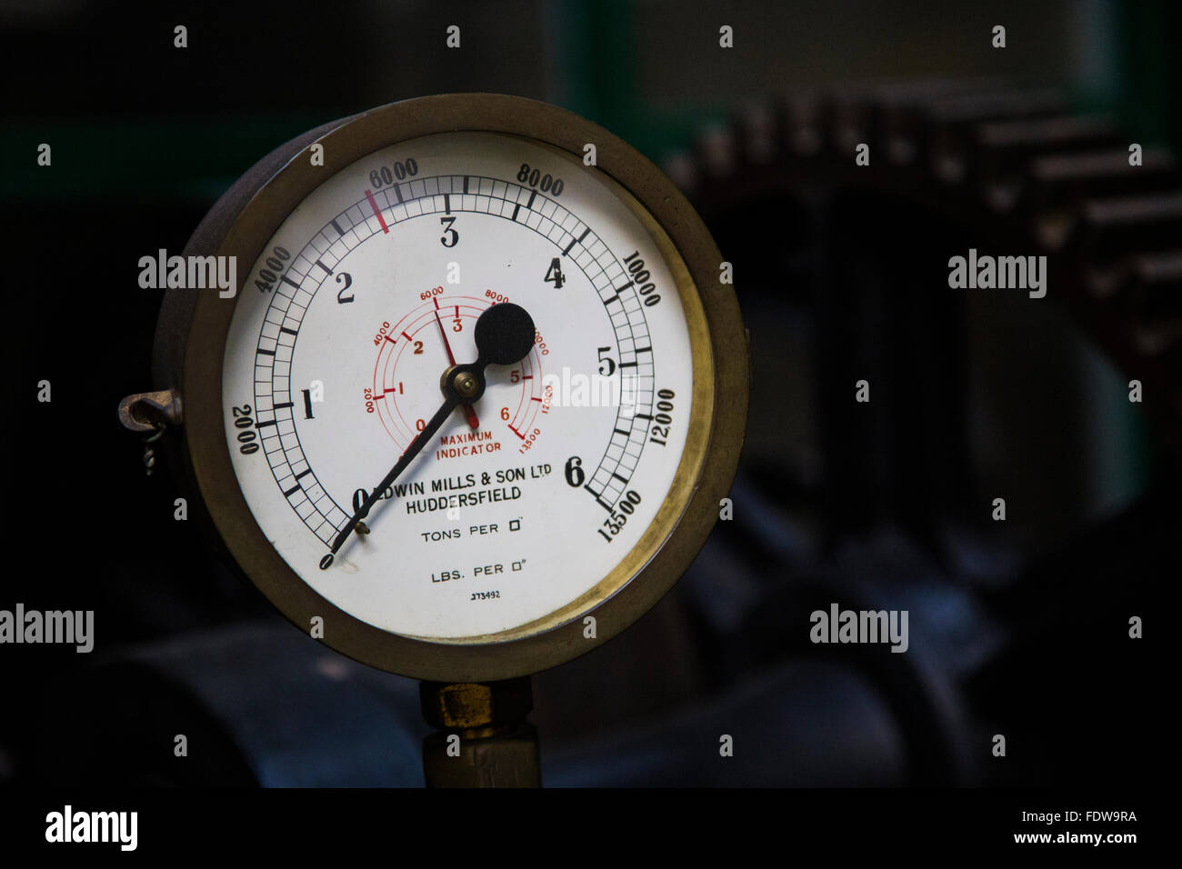 Pressure Gauge on Display at Bradford Industrial Museum, Bradford, West ...