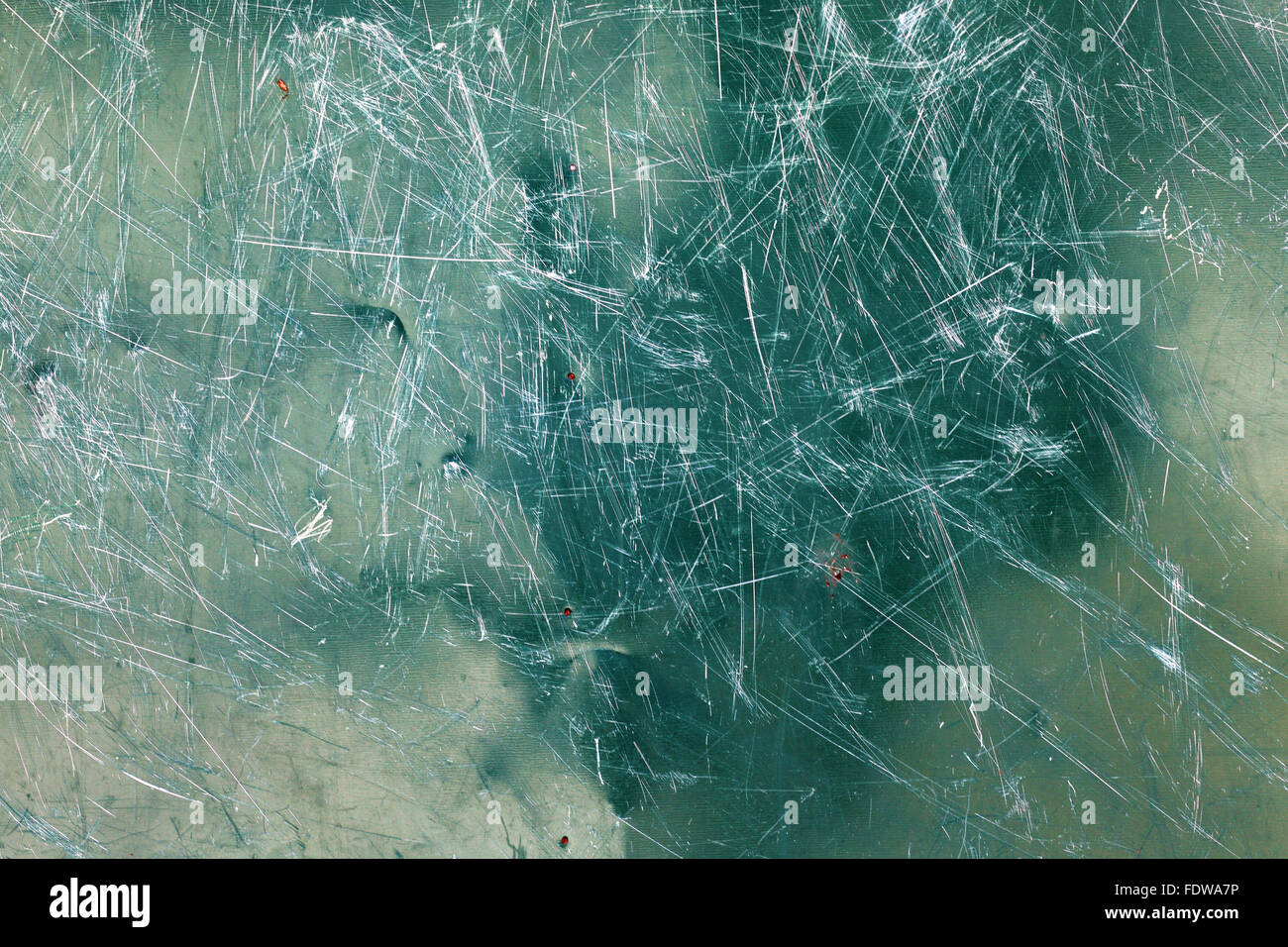 Image of green glass texture close-up with scratches over surface Stock ...